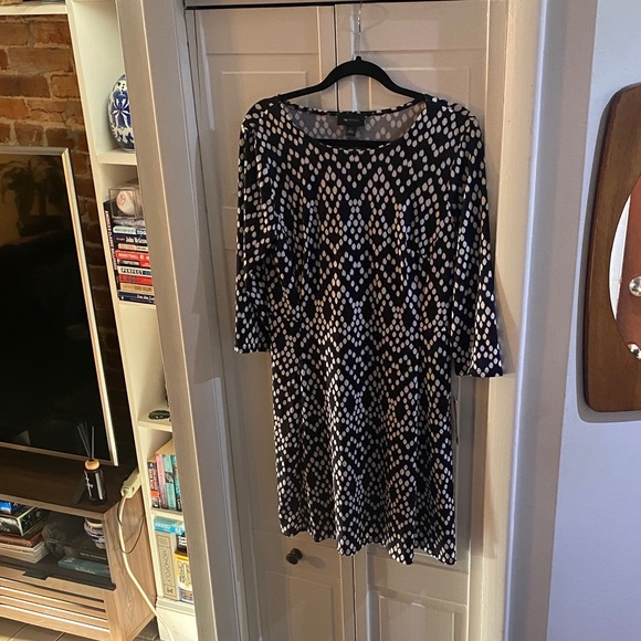 AB Studio | Dresses | Ab Studio Black And White Long Sleeve Dress ...